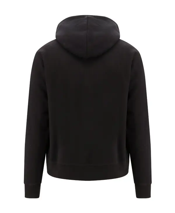 Dsquared2 Graphic Print Drawstring Hoodie - Black