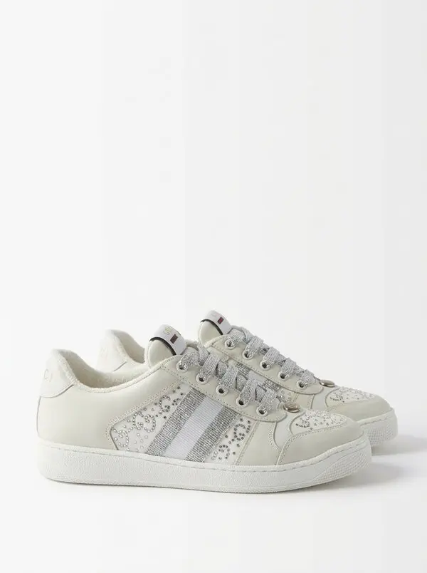 Gucci Screener Sneakers - Light Gray
