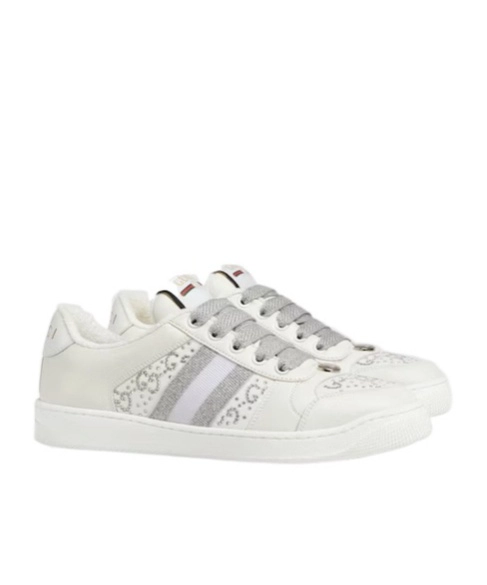 Gucci Screener Sneakers - Light Gray