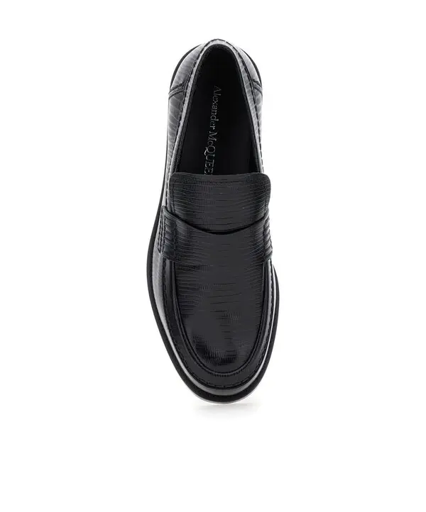 Alexander McQueen Embossed Slip-on Loafers