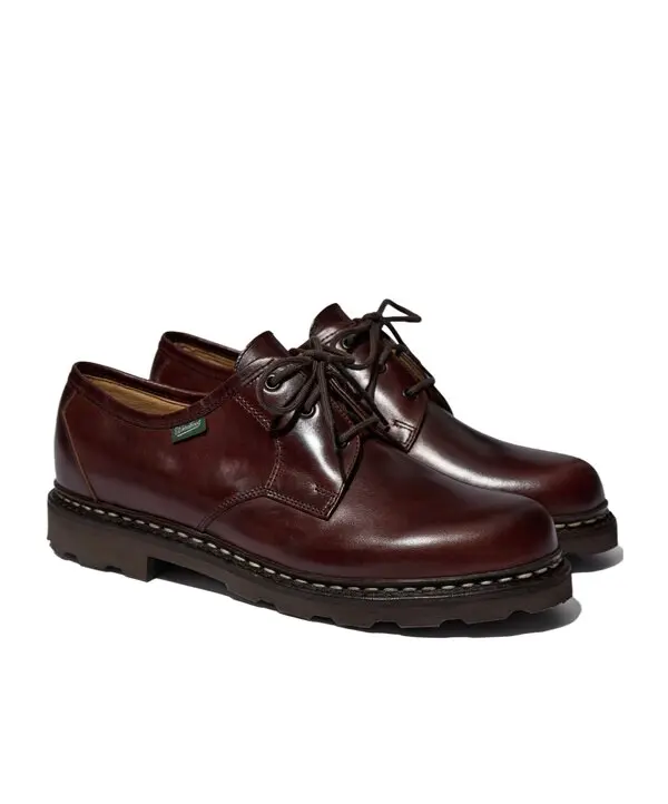Paraboot Round Toe Lace-up Business Dress Shoes - Black
