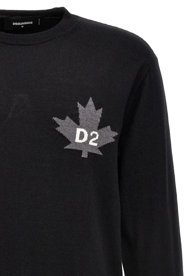 Dsquared2 Logo Intarsia Crewneck Jumper
