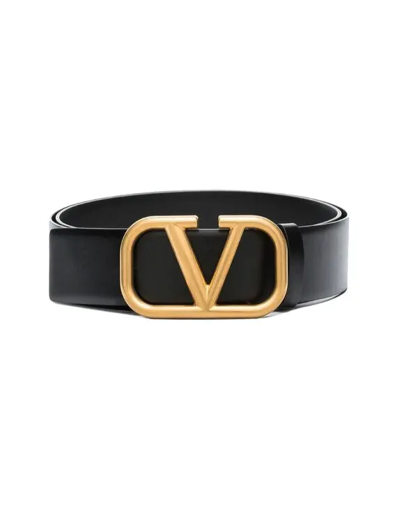 Valentino Garavani V Logo Belt - Black