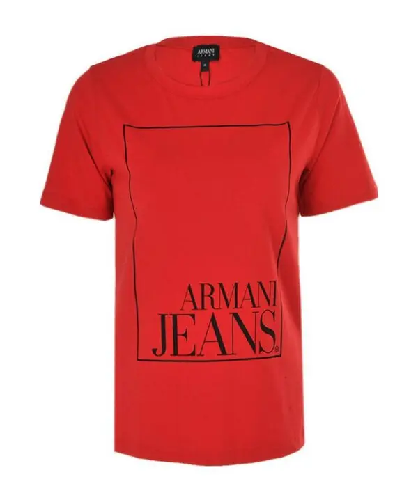 Emporio Armani Logo Printed T-shirt - Red