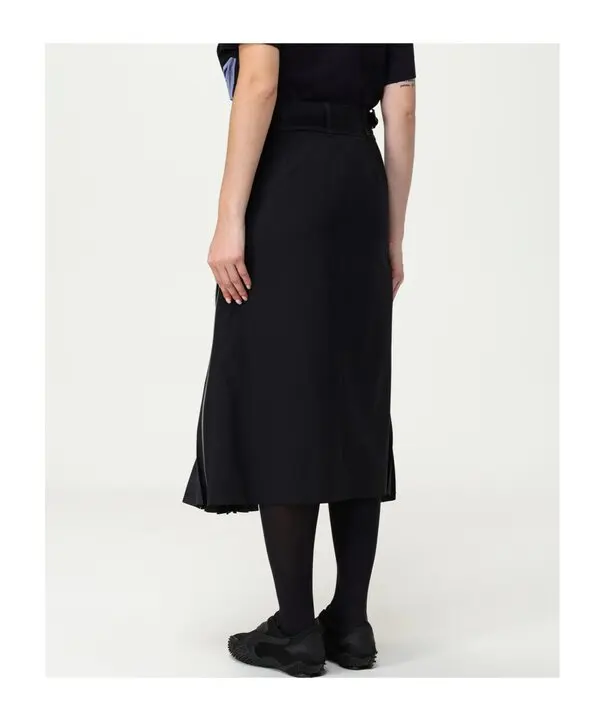 Sacai Zip Detailed Pleated Skirt