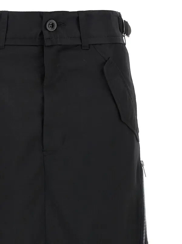 Sacai Zip Detailed Pleated Skirt