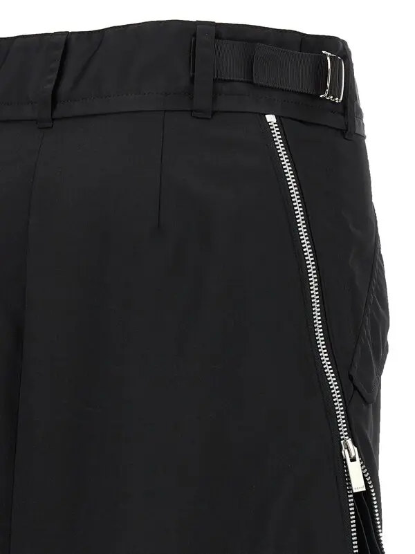 Sacai Zip Detailed Pleated Skirt