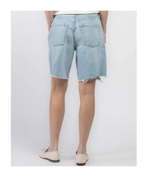 Citizens Of Humanity Distressed Denim Shorts With Raw Edge Hem - Pgoda