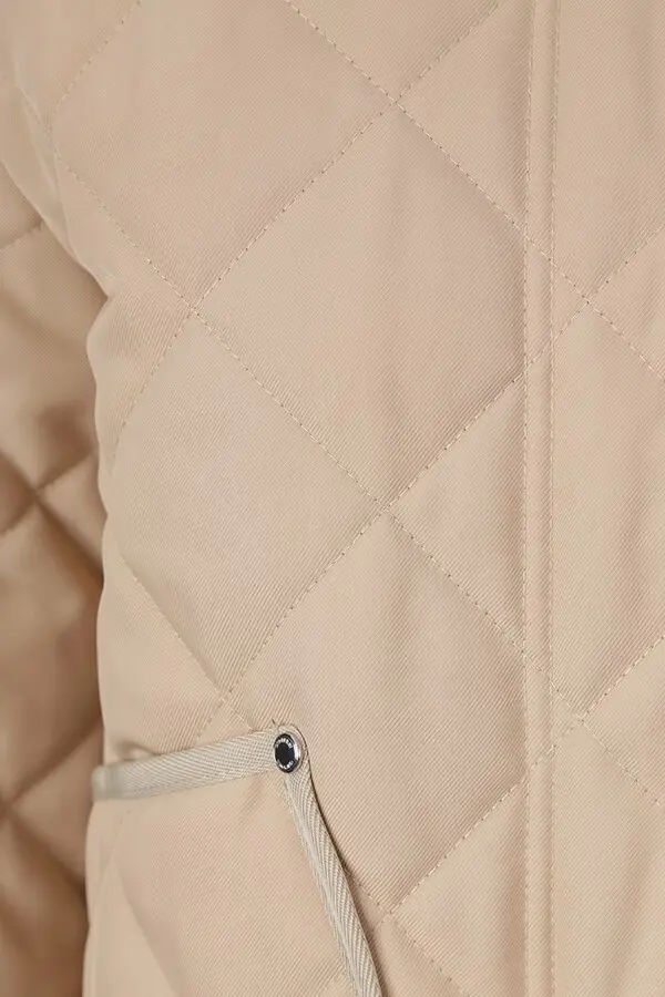 Burberry Cropped Quilted Jacket With Embroidered Logo - No