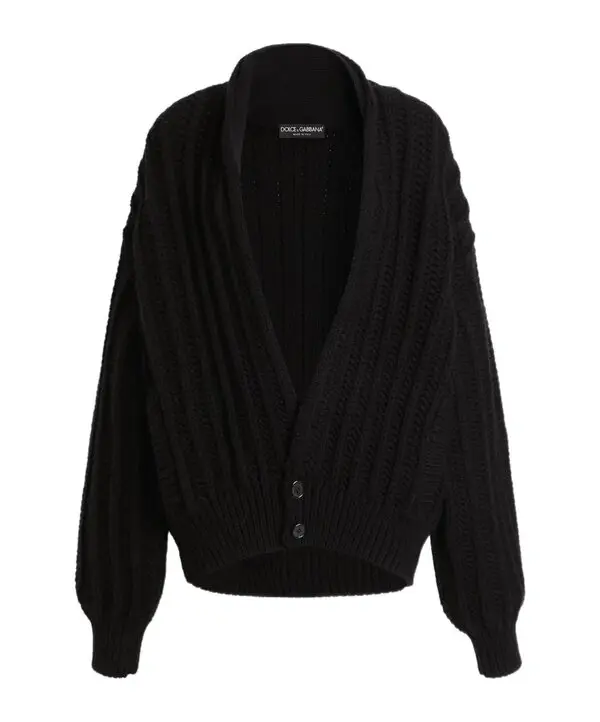 Dolce & Gabbana Oversized Ribbed Cardigan - No