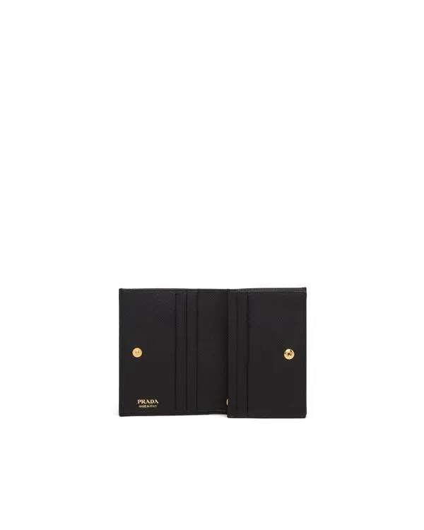Prada Logo Plaque Fold-over Wallet