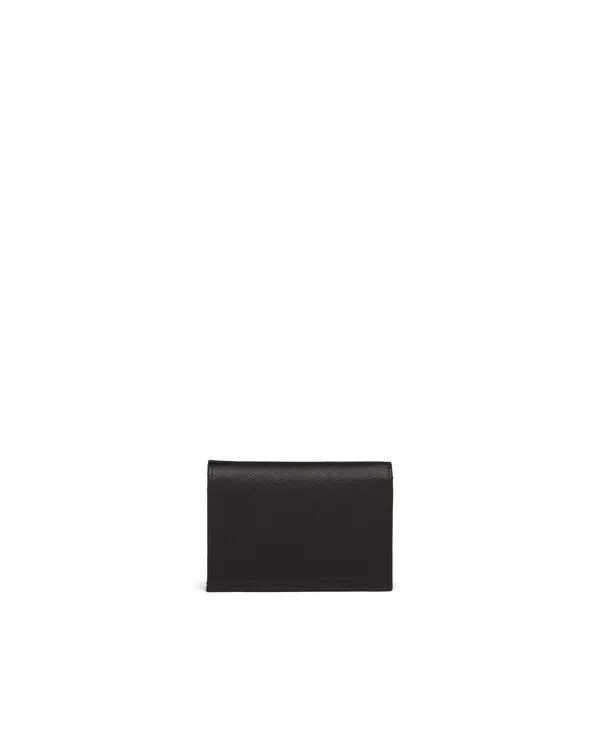 Prada Logo Plaque Fold-over Wallet