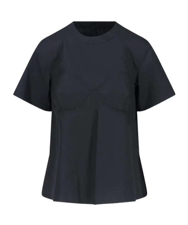 Sacai Crewneck Short Sleeve Top
