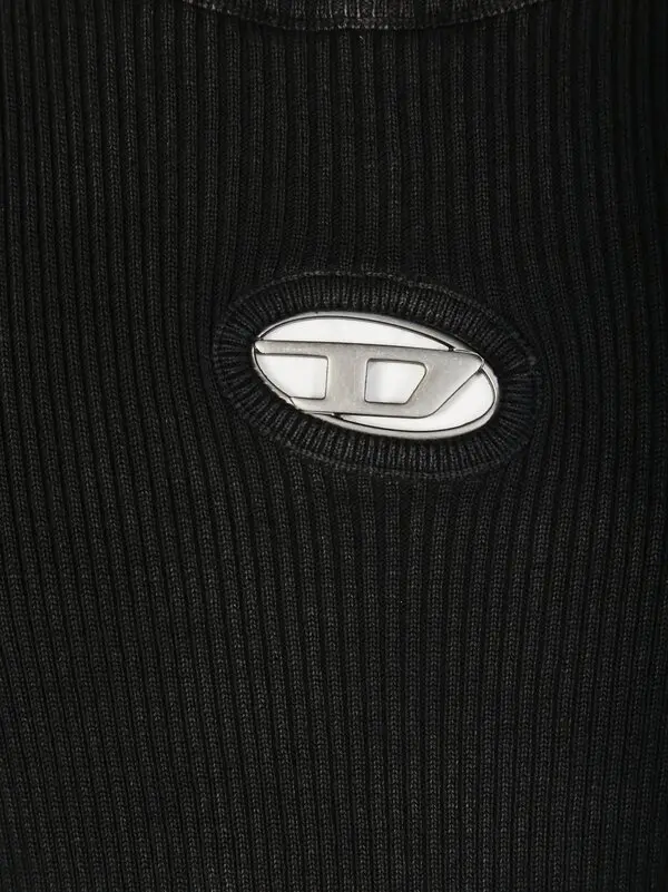 DIESEL® Distressed Cut-out Logo Jumper - Black