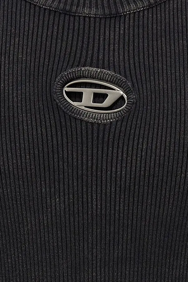 DIESEL® Distressed Cut-out Logo Jumper - Black