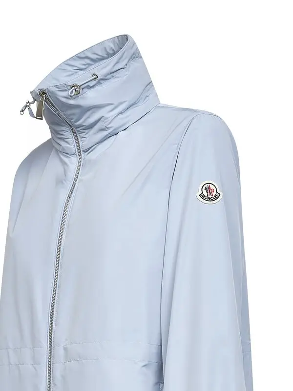 Moncler Zip-up Hooded Short Jacket - Blue
