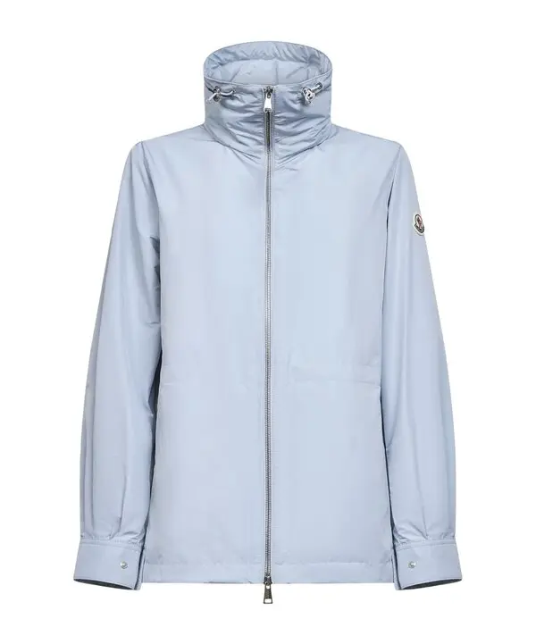 Moncler Zip-up Hooded Short Jacket - Blue