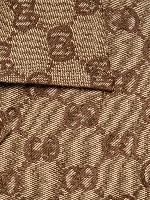 Gucci Gg Supreme Oversized Shirt - Camel/ebony