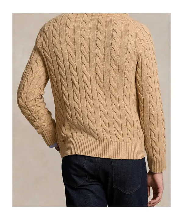 Polo Ralph Lauren Cable-knit Half-zip Jumper - Brown