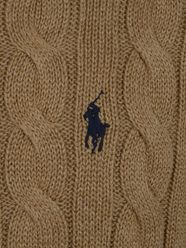 Polo Ralph Lauren Cable-knit Half-zip Jumper - Brown