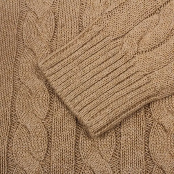 Polo Ralph Lauren Cable-knit Half-zip Jumper - Brown