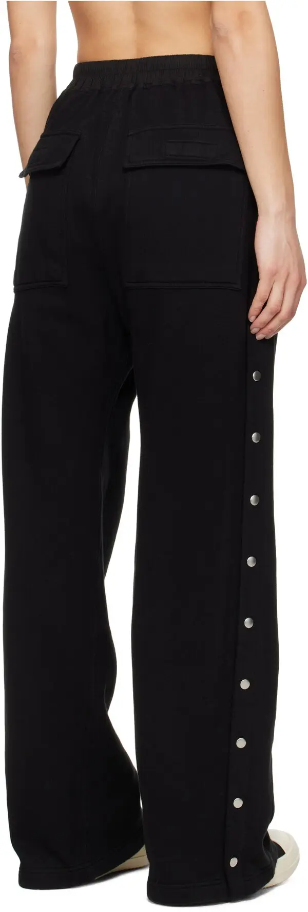 Rick Owens Pusher Wide-leg Trousers With Slit Cuffs - Black