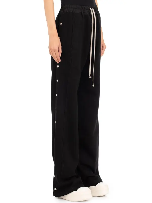 Rick Owens Pusher Wide-leg Trousers With Slit Cuffs