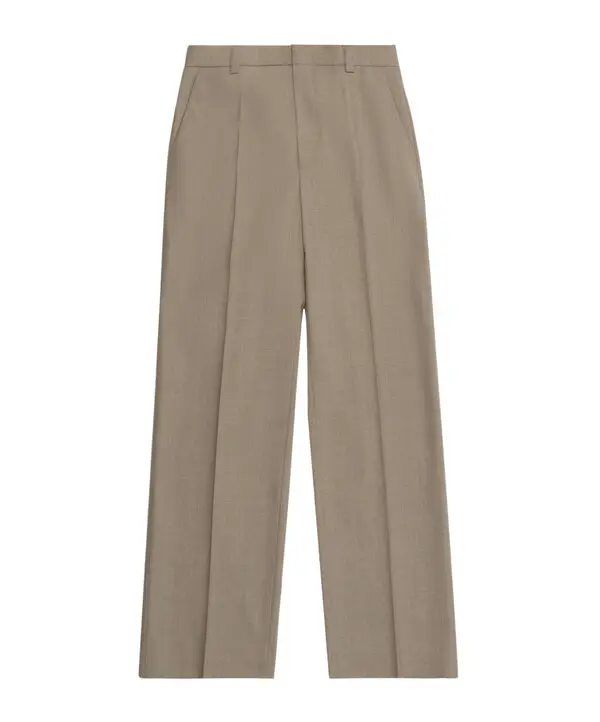 Gucci Wool Mouliné Tailored Trousers - Grey