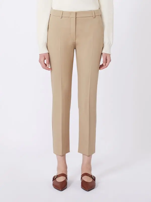 Max Mara Vite Belt-loop Tailored Trousers - Camel