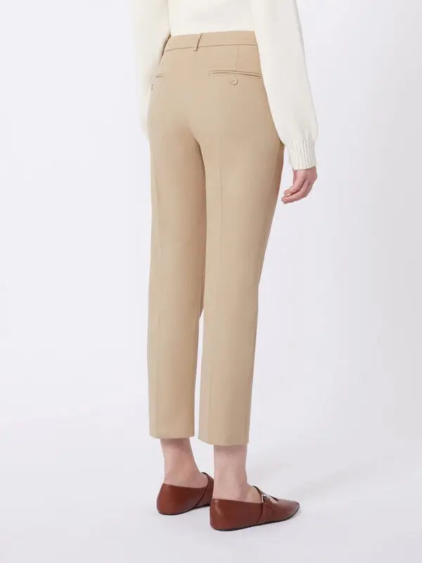 Max Mara Vite Belt-loop Tailored Trousers - Camel