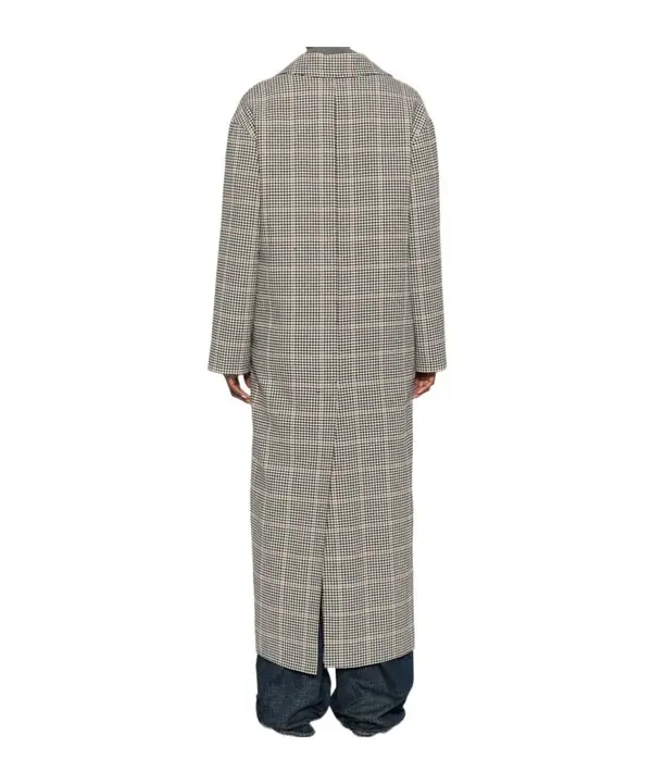 Tagliatore Single-breasted Houndstooth Coat - Grey