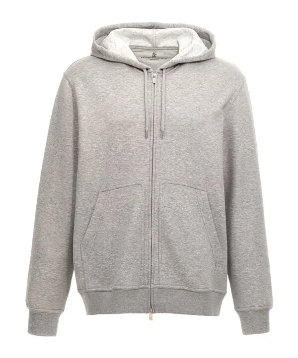 Brunello Cucinelli Zip-up Drawstring Hoodie