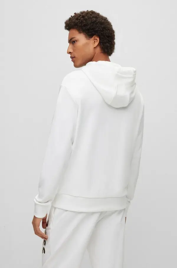 Hugo Boss Logo Print Cotton Hoodie