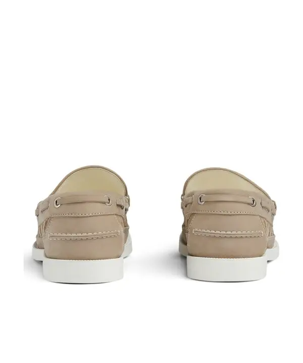 Gucci Gg Canvas Leather Loafers