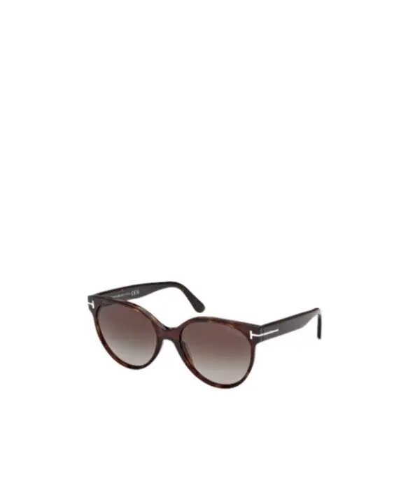 TOM FORD Tallulah Round Frame Sunglasses - Havana