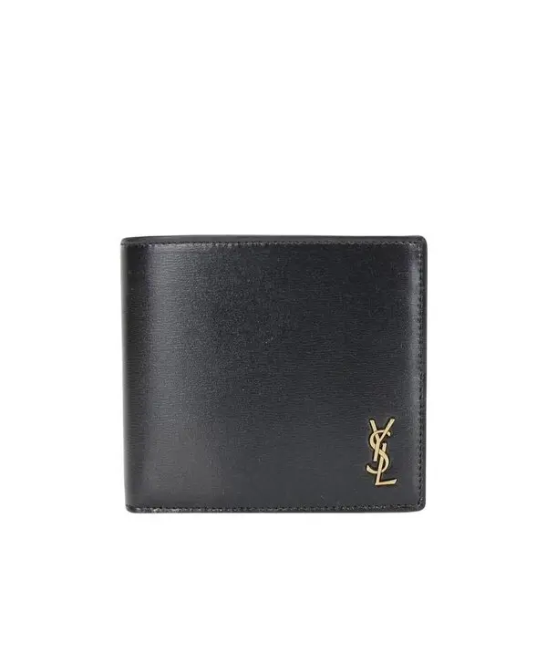 Saint Laurent Tiny Monogram East West Wallet - Black