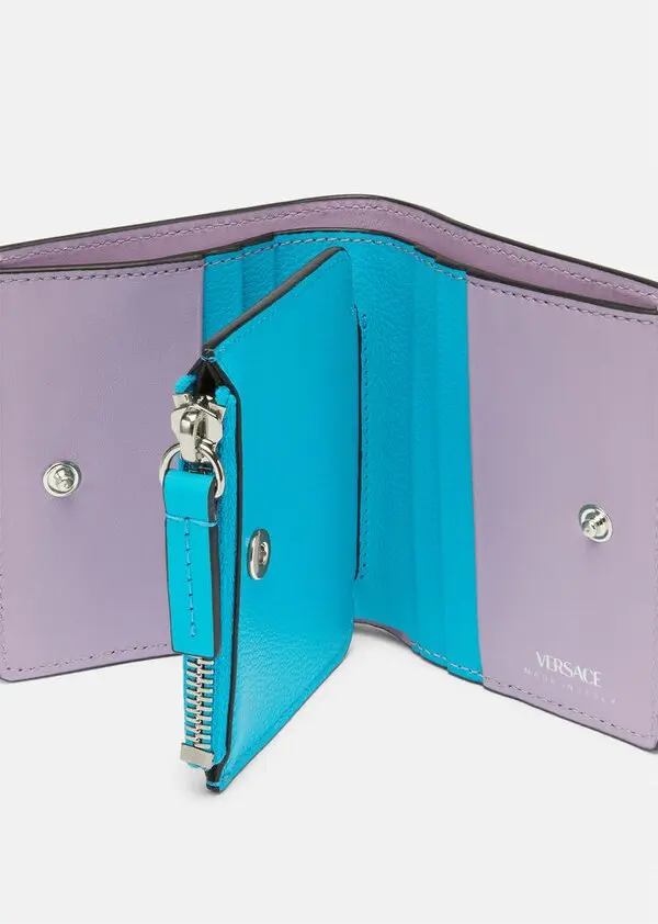 Versace La Medusa Bi-fold Wallet - Blue