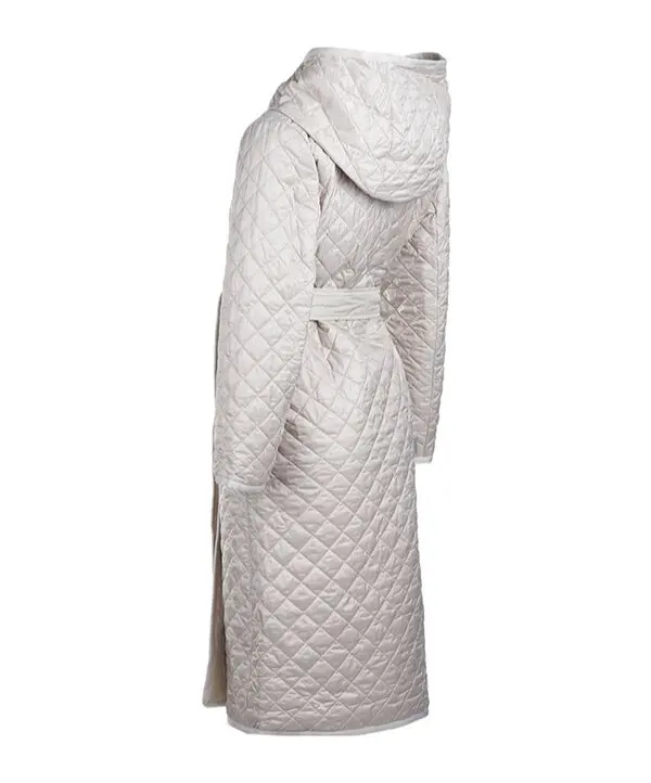 Max Mara Quilted Cotton Robe With Hood And Belt