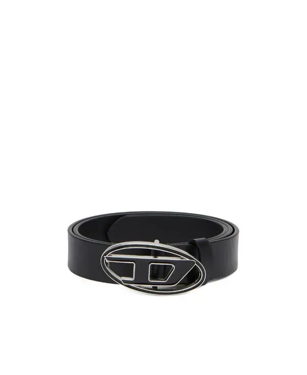 DIESEL® Logo Buckled Belt - Black