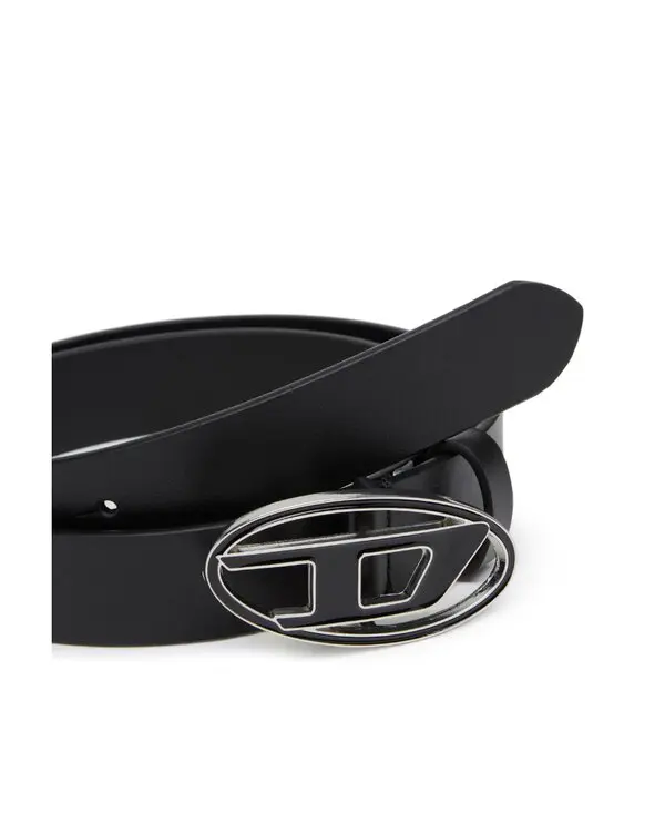 DIESEL® Logo Buckled Belt - Black