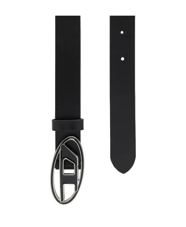 DIESEL® Logo Buckled Belt - Black