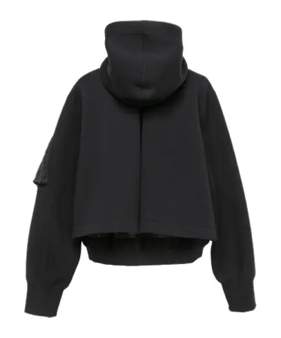 Sacai Zip-up Hooded Jacket - Black