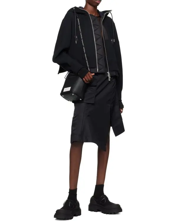 Sacai Zip-up Hooded Jacket - Black