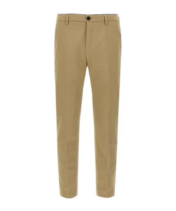 DEPARTMENT 5 Pleated Tailored Trousers With Zip Fly - Beige
