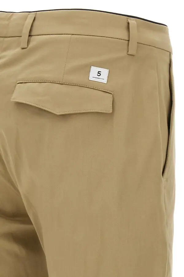 DEPARTMENT 5 Pleated Tailored Trousers With Zip Fly - Beige