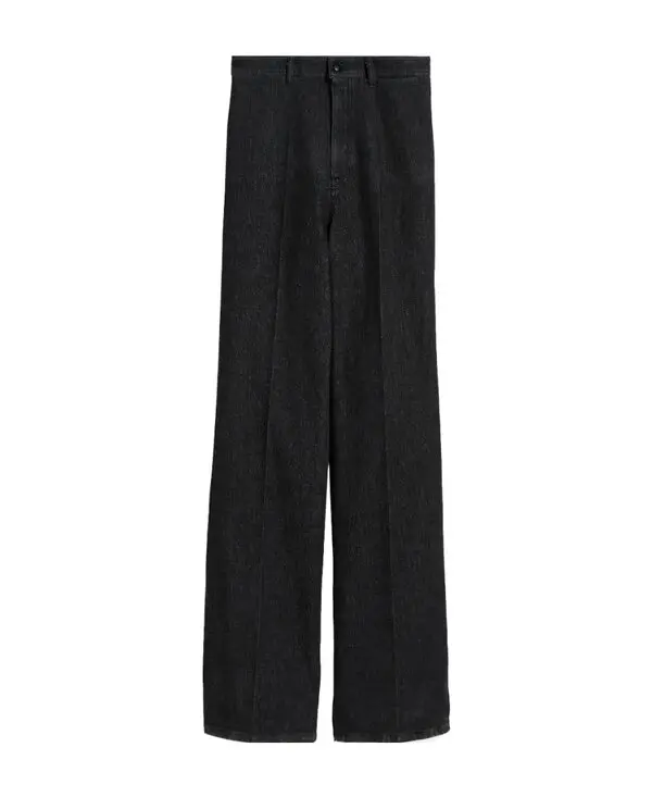 Max Mara Dark Wash Wide-leg Jeans - Black