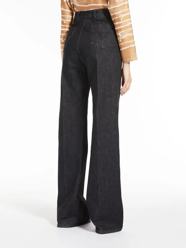 Max Mara Dark Wash Wide-leg Jeans
