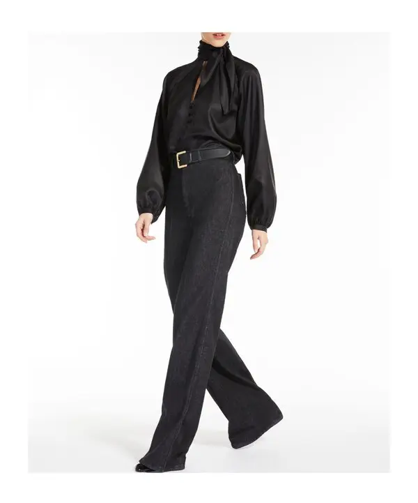 Max Mara Dark Wash Wide-leg Jeans