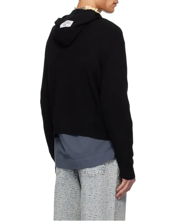 Acne Studios Appliqué Hoodie - Black