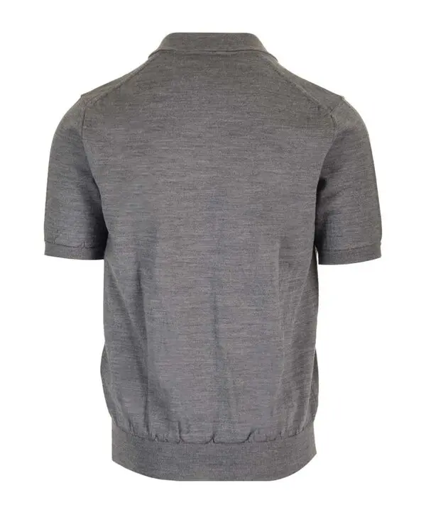 Comme Des Garçons Heart Patch Polo Shirt - Gray